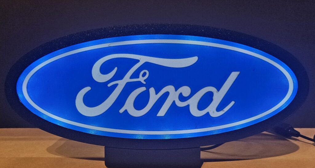 Ford LED Lightbox - RDM-DESIGNS | 3D Print Store