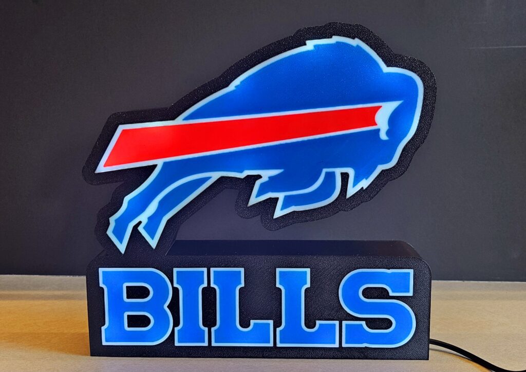 Buffalo Bills LED Lightbox (V2) - RDM-DESIGNS | 3D Print Store